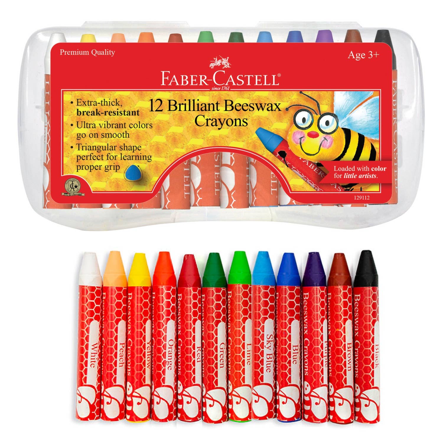 Faber-Castell / Creativity for Kids - 12 Brilliant Beeswax Crayons in ...